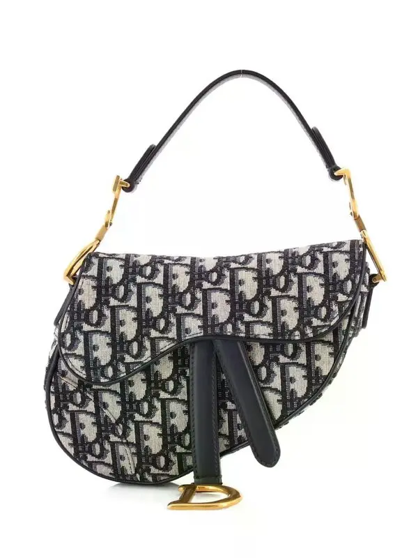 Dior Saddle Handbag Oblique Canvas Mini Shoulder Bag - Blue