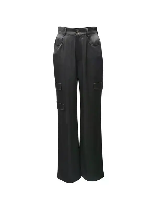 Nanushka Straight Leg Cargo Trousers - Black