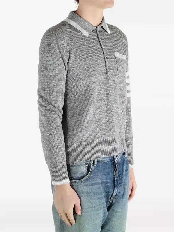 Thom Browne Pocket Striped Polo Shirt