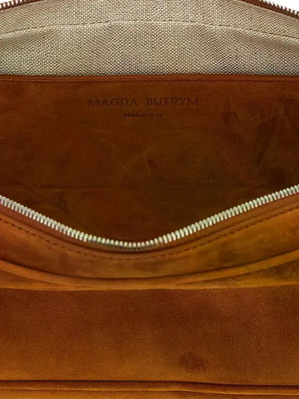 Magda Butrym Brigitte Suede Shoulder Bag - Brown