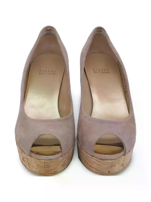 STUART WEITZMAN Anna Peep-toe Wedge Pumps
