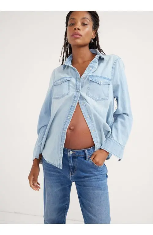 Hatch Denim Maternity Shirt