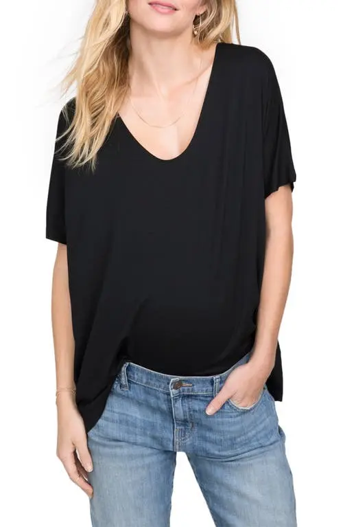 Hatch Relaxed V-neck Tee - Black