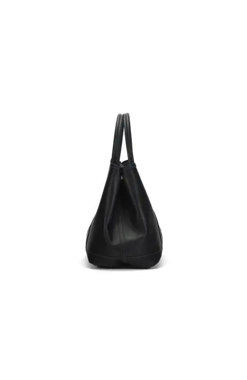 EZRA ARTHUR Audrey American Steer Leather Tote Bag - Black