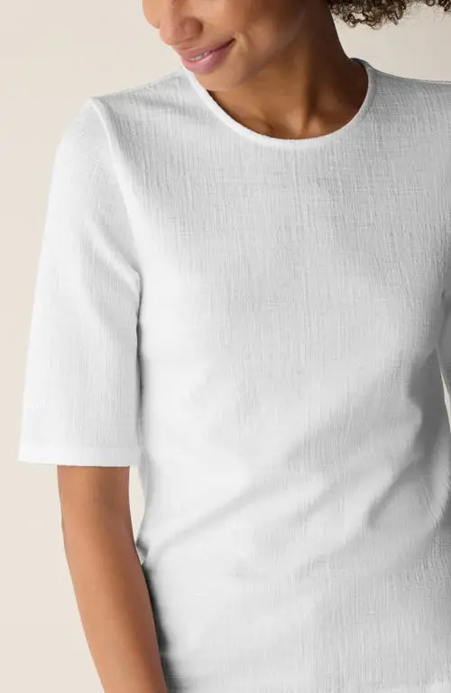 Eileen Fisher Short-sleeve Crewneck Top