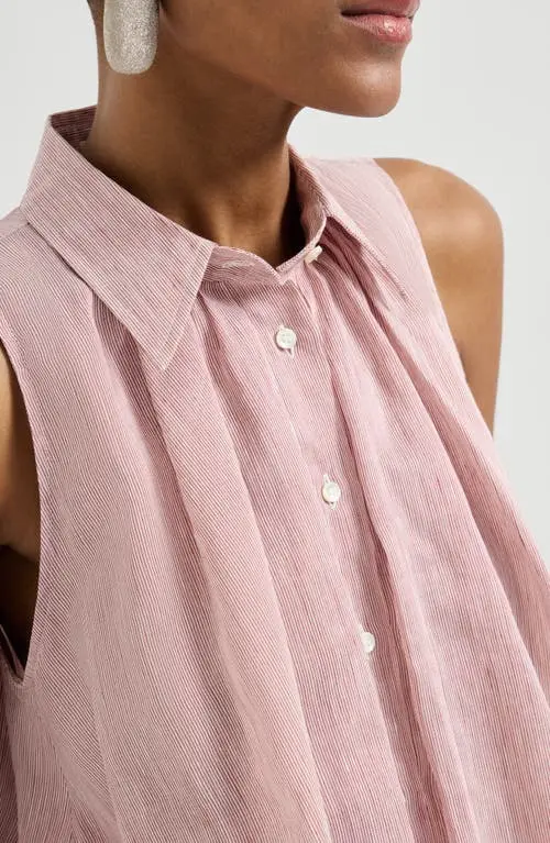 Brunello Cucinelli Striped Organza Shirt