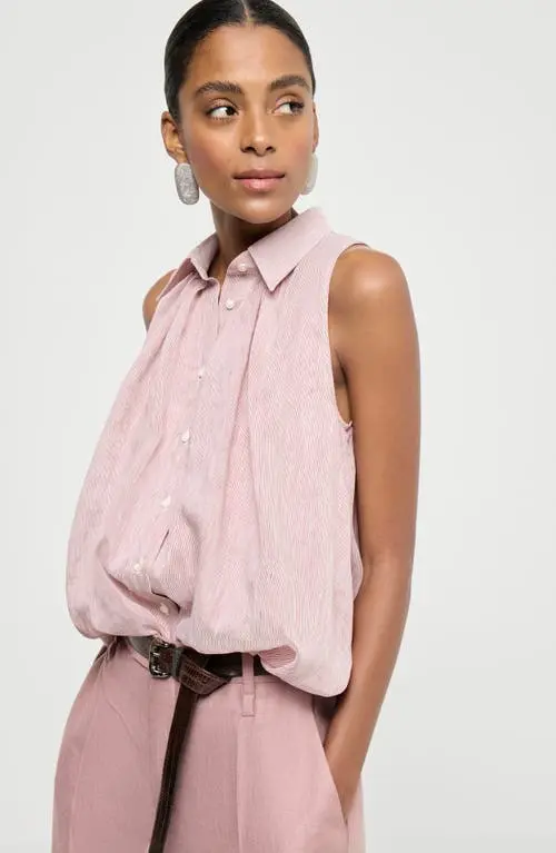Brunello Cucinelli Striped Organza Shirt