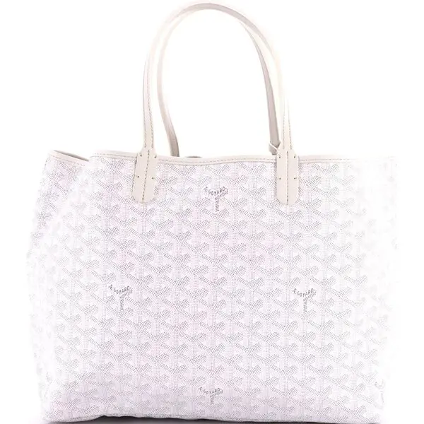 GOYARD Saint Louis Pm Tote Coated Canvas - White