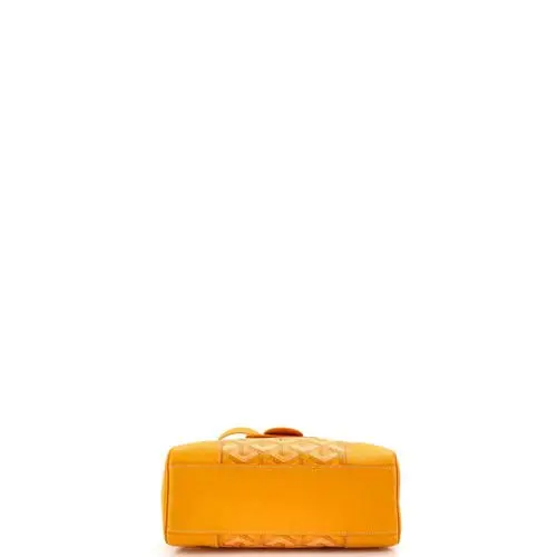 Goyard Saigon Top Handle Mini Bag Coated Canvas And Leather - Yellow