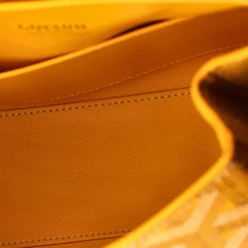 Goyard Saigon Top Handle Mini Bag Coated Canvas And Leather - Yellow