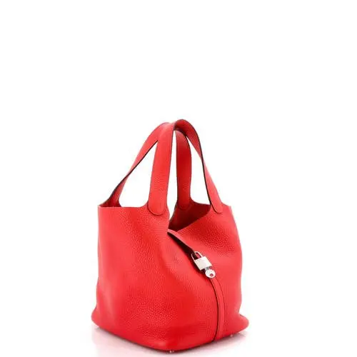Hermès Picotin Lock Bag Clemence Mm - Red