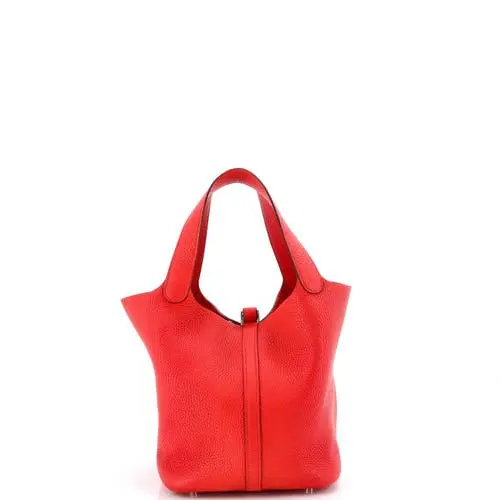 Hermès Picotin Lock Bag Clemence Mm - Red