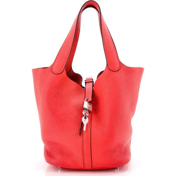 Hermès Picotin Lock Bag Clemence Mm - Red