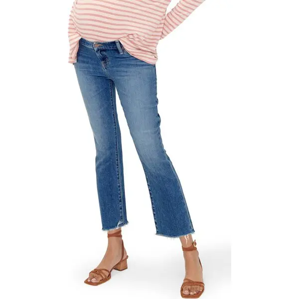 Hatch The Under The Bump Crop Maternity Jeans - Indigo