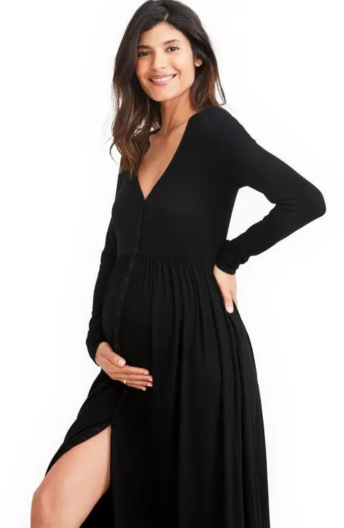 Hatch The Softest Rib Long Sleeve Maxi Dress