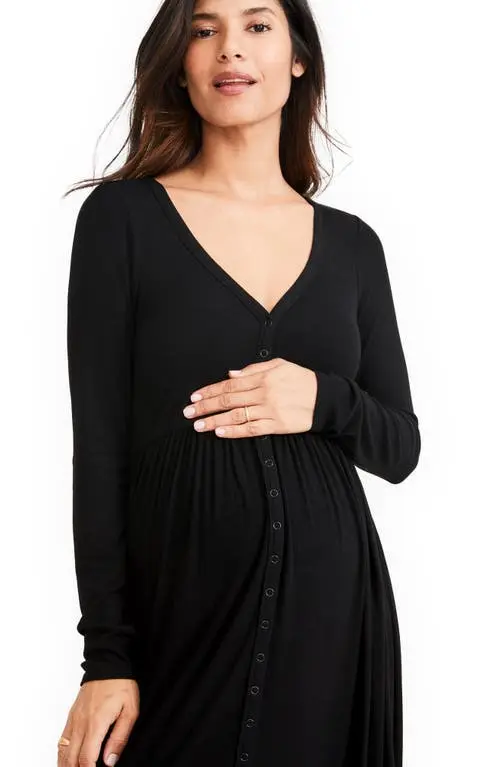 Hatch The Softest Rib Long Sleeve Maxi Dress
