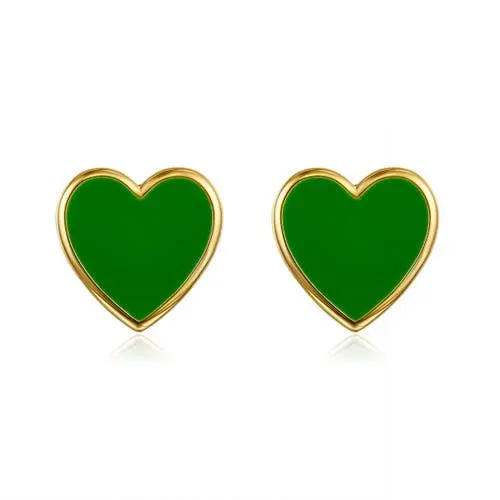 ANNA ZUCKERMAN Petit Love Studs - Green