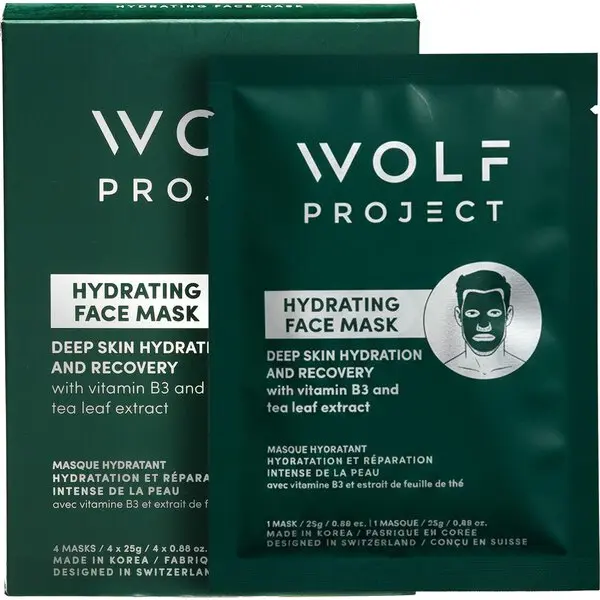 WOLF PROJECT 4-pack Hydrating Sheet Masks - Green