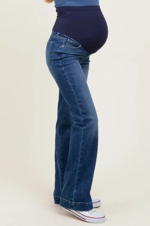 PINKBLUSH Wide Hem Bootcut Maternity Jeans