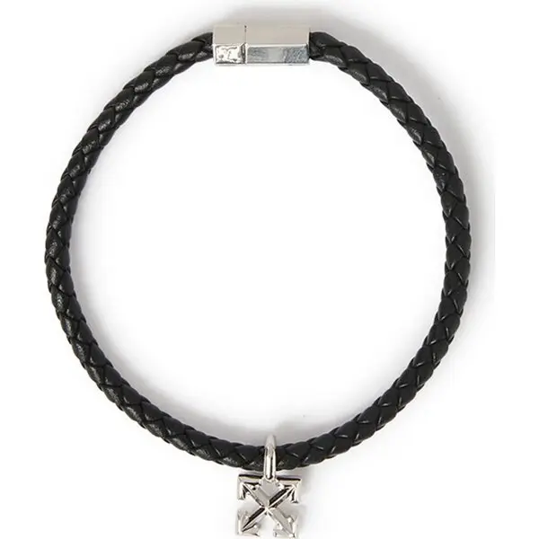 Off-White Arrow Leather Bracelet - Black