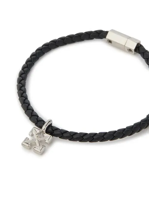 Off-White Arrow Leather Bracelet - Black