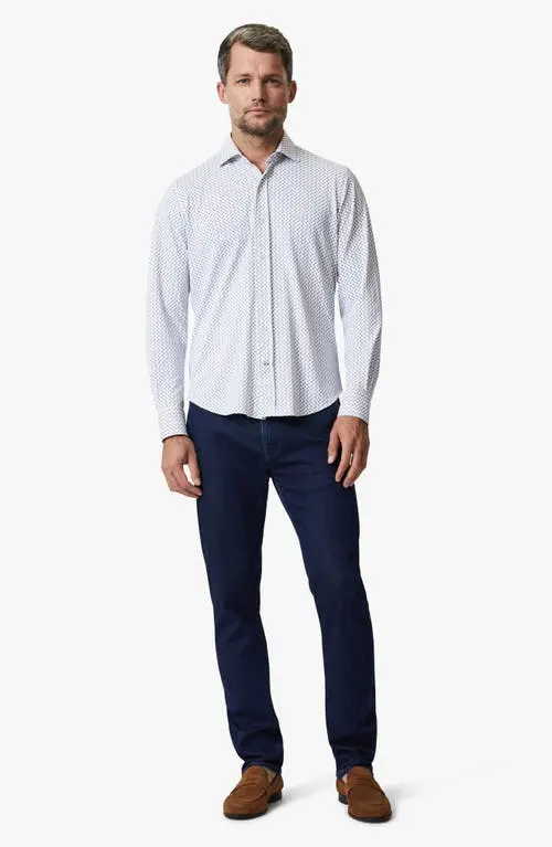 34 Heritage Ocean Dot Button-up Shirt - White