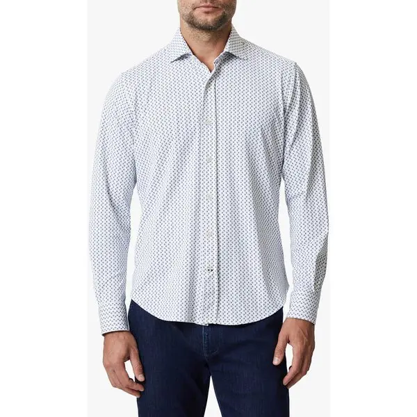 34 Heritage Ocean Dot Button-up Shirt - White
