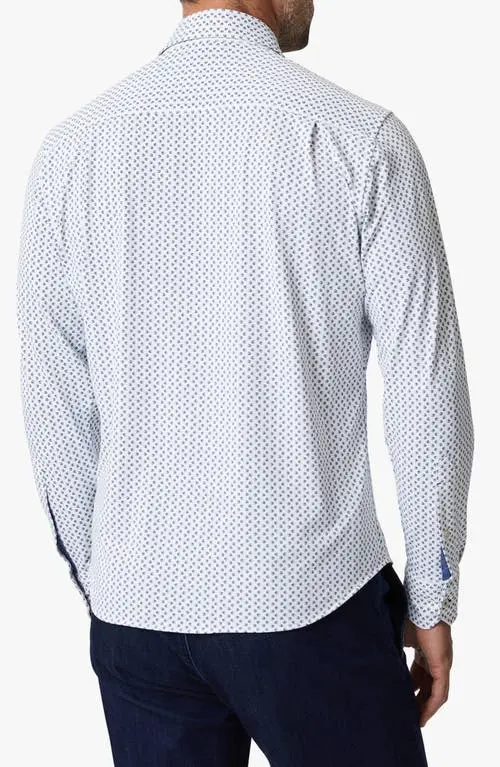 34 Heritage Ocean Dot Button-up Shirt - White