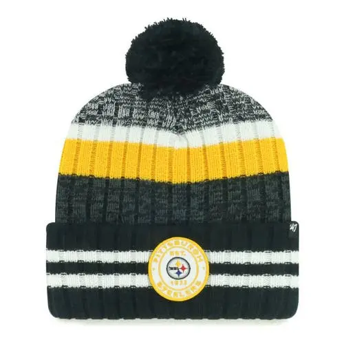 '47 Pittsburgh Steelers Quiver Cuffed Knit Hat With Pom