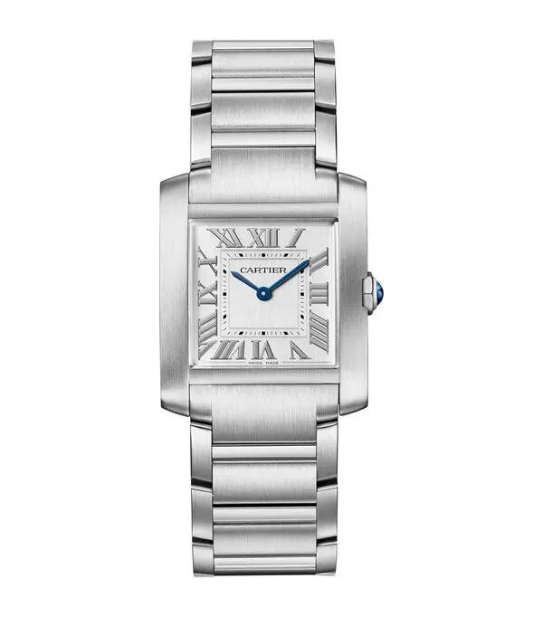 Cartier Medium Stainless Steel Tank Française Watch - Silver