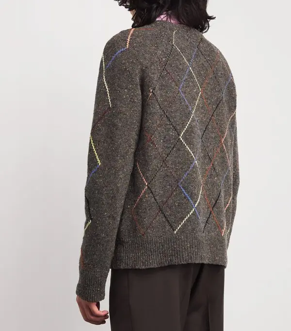Paul Smith Wool-cotton Argyle Sweater