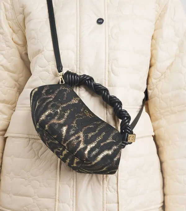 GANNI Mini Bou Top Handle Bag - Brown