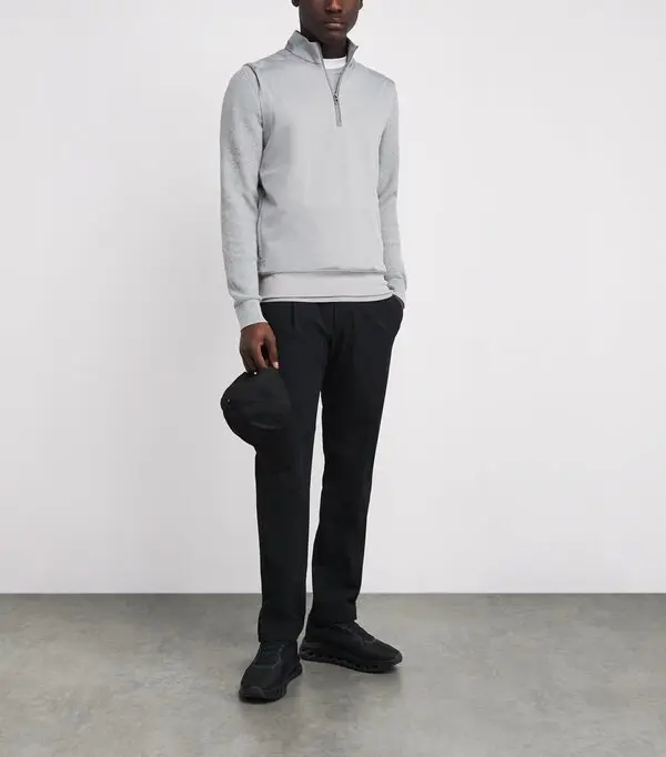 Rlx Ralph Lauren Textured Cotton-blend Crew Neck Sweater
