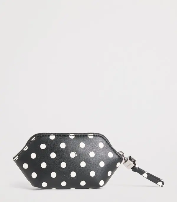 GANNI Recycled Leather Polka Dot Coin Purse