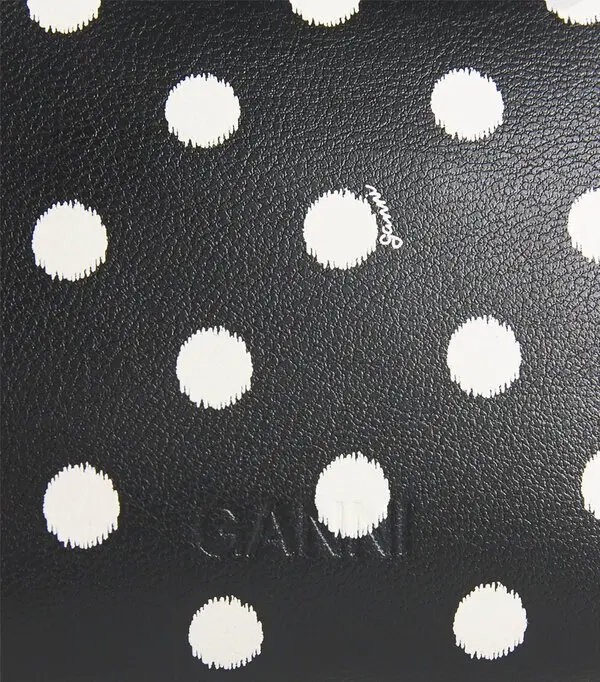 GANNI Recycled Leather Polka Dot Coin Purse