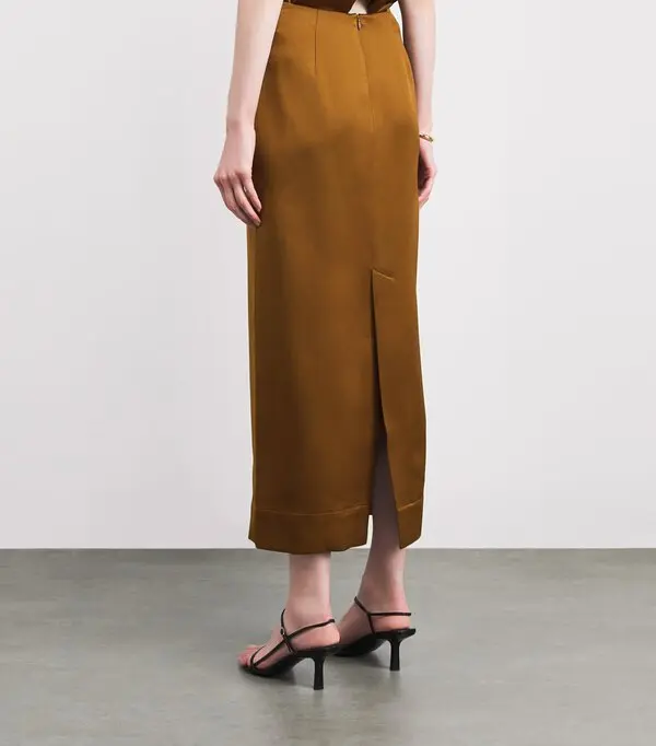 ESSE STUDIOS Satin Cartia Maxi Skirt