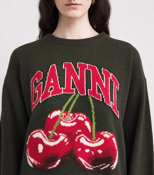 GANNI Wool-blend Oversized Sweater