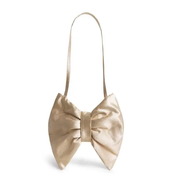 MAMA LUMA Metallic Bow Shoulder Bag