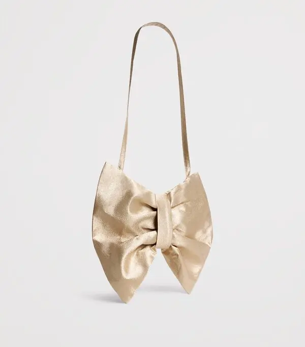MAMA LUMA Metallic Bow Shoulder Bag