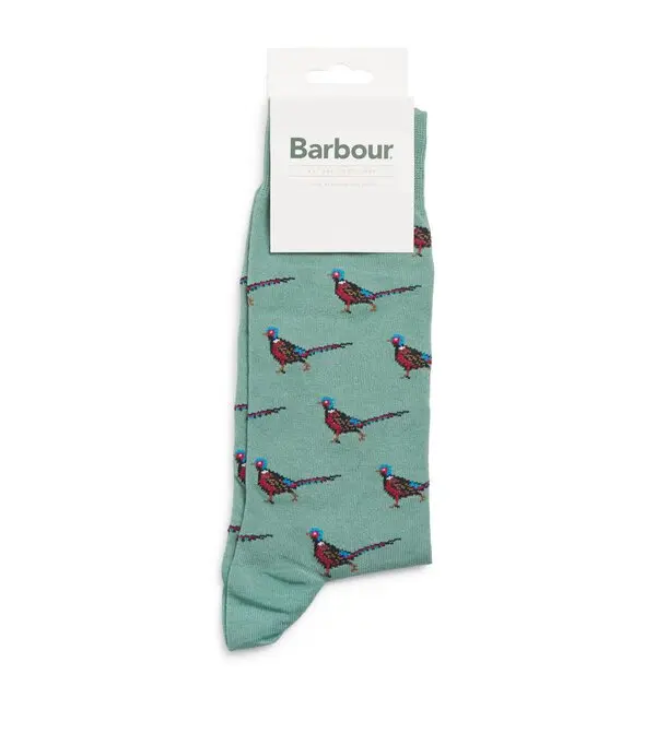 Barbour Cotton-blend Mavin Socks - Green