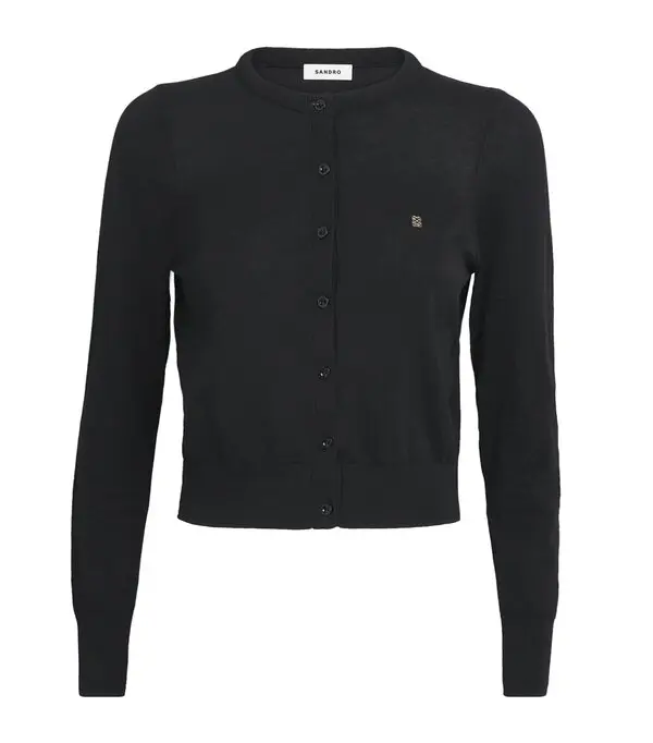 Sandro Cotton-blend Cardigan - Black