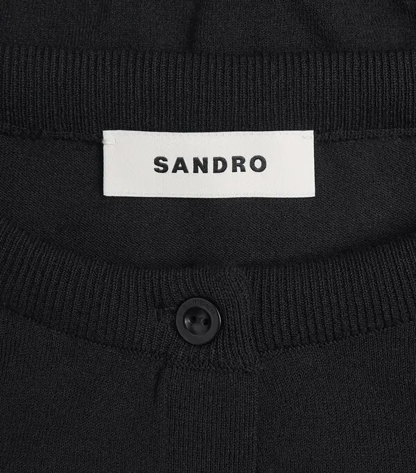 Sandro Cotton-blend Cardigan - Black