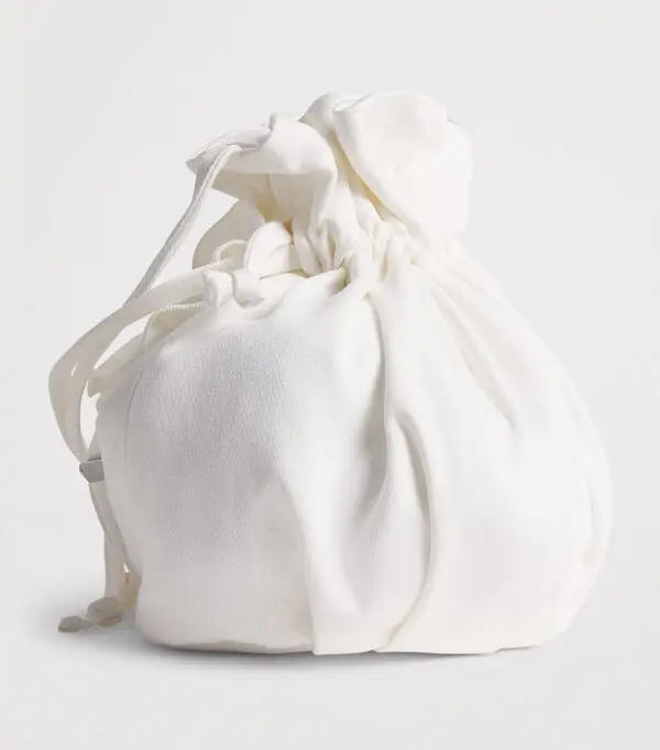 JESSIE AND JAMES Drawstring Bag With Floral Embellishments