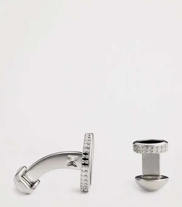 Tateossian Thompson Agate Cufflinks And Studs Set - Black