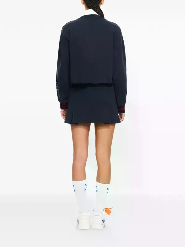 Off-White Appliquéd Cropped Sweatshirt