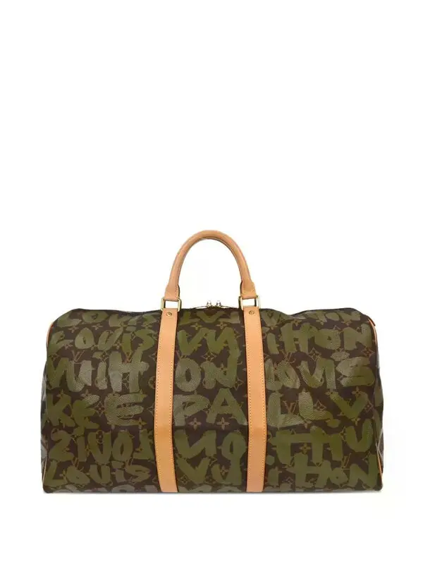 LOUIS VUITTON X Stephen Sprouse 2001 Graffiti Keepall 50 Duffle Bag - Brown
