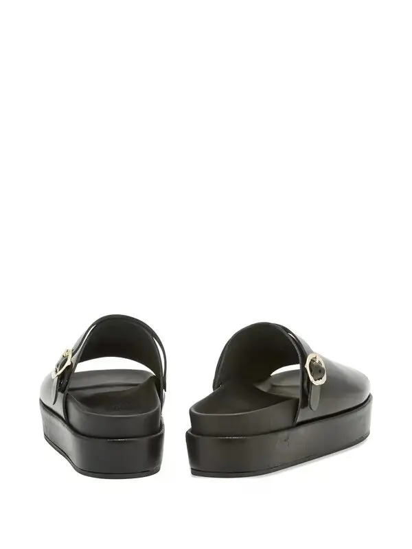 ANCIENT GREEK SANDALS Arachova Buckle Sandals - Black