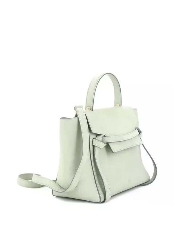 Celine Belt Bag Textured Leather Micro Satchel - Green