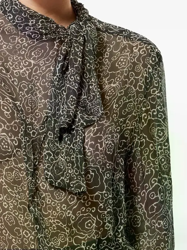 MARANT ETOILE Leona Floral Print Top - Black