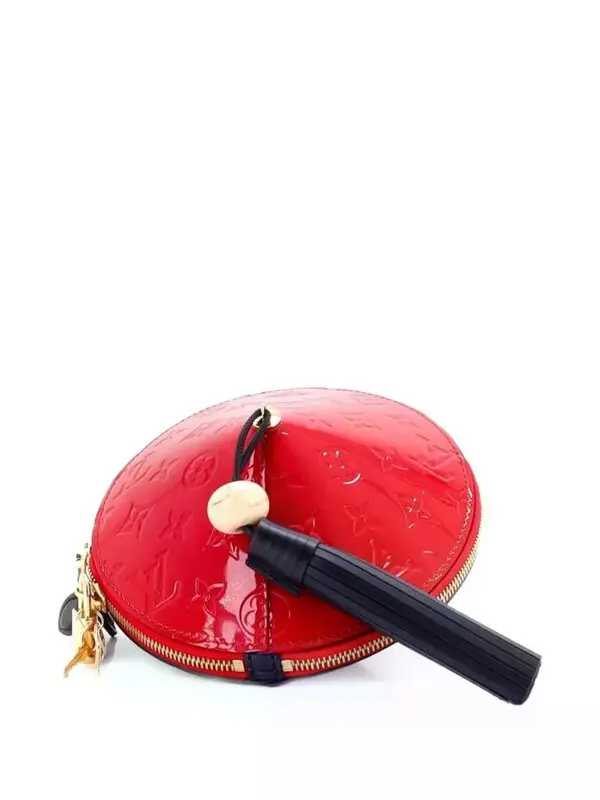 LOUIS VUITTON Toupie Handbag Vernis Clutch - Red